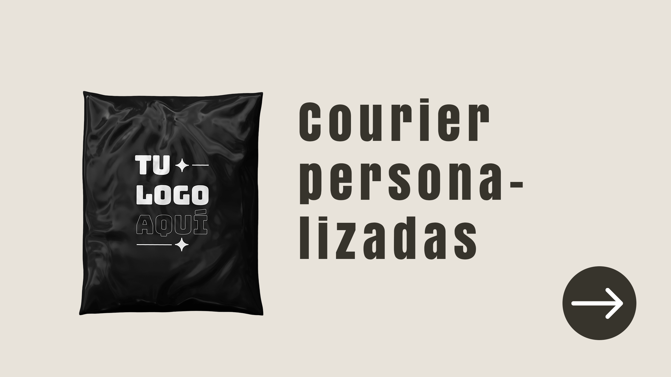 Bolsas Envío Logo Personalizado Compostables | Negro y Blanco | Vinder ...