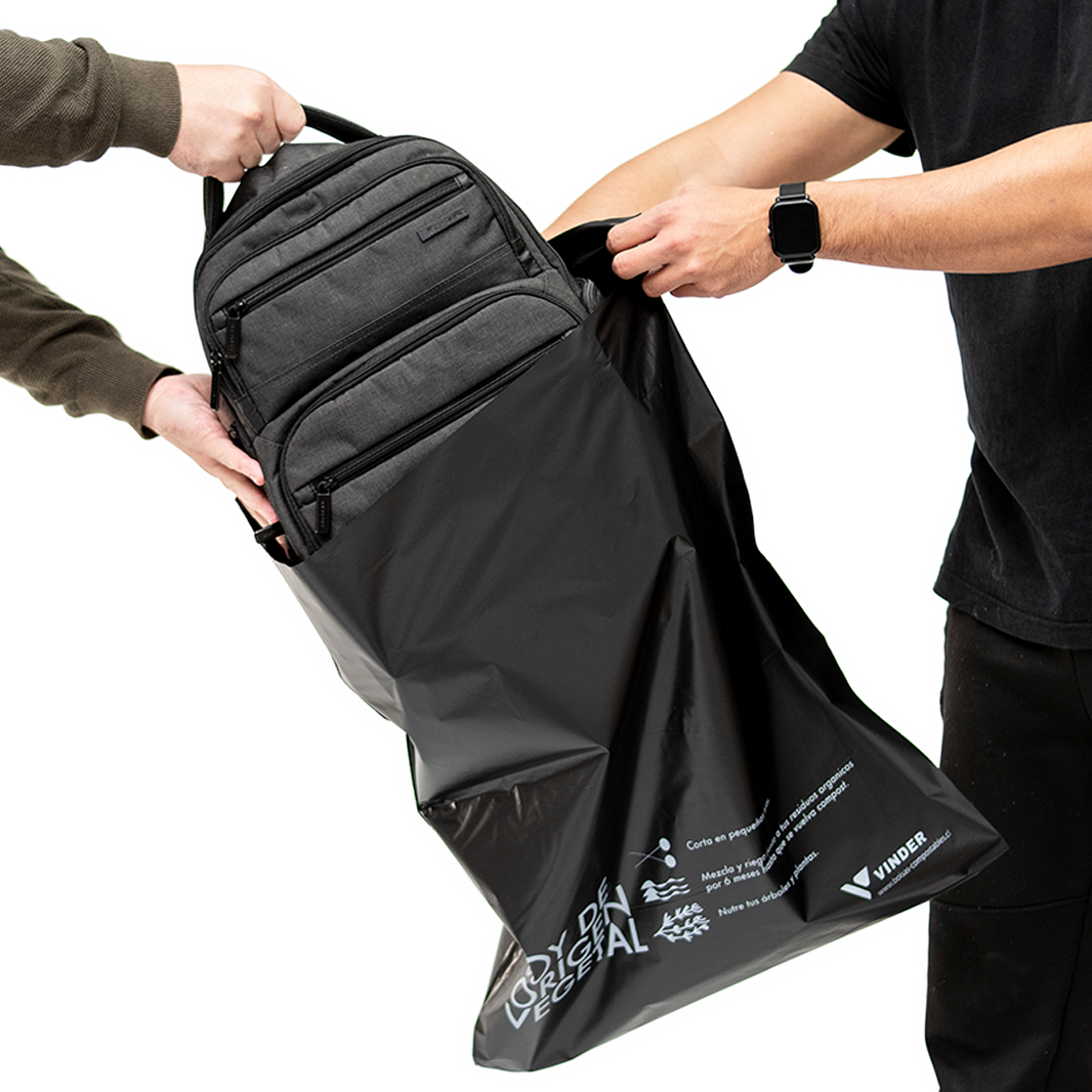Bolsas Envío Logo Personalizado Compostables | Negro y Blanco | Vinder ...